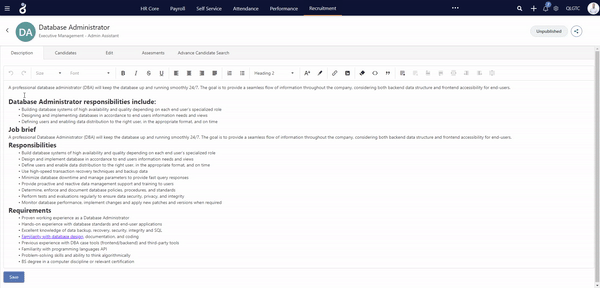 Recruitment Software | Talent Acquisition | Enfinity HRMS